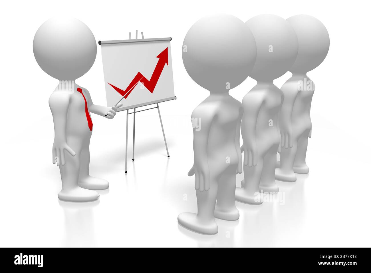 3d human red arrow growth Cut Out Stock Images & Pictures - Alamy