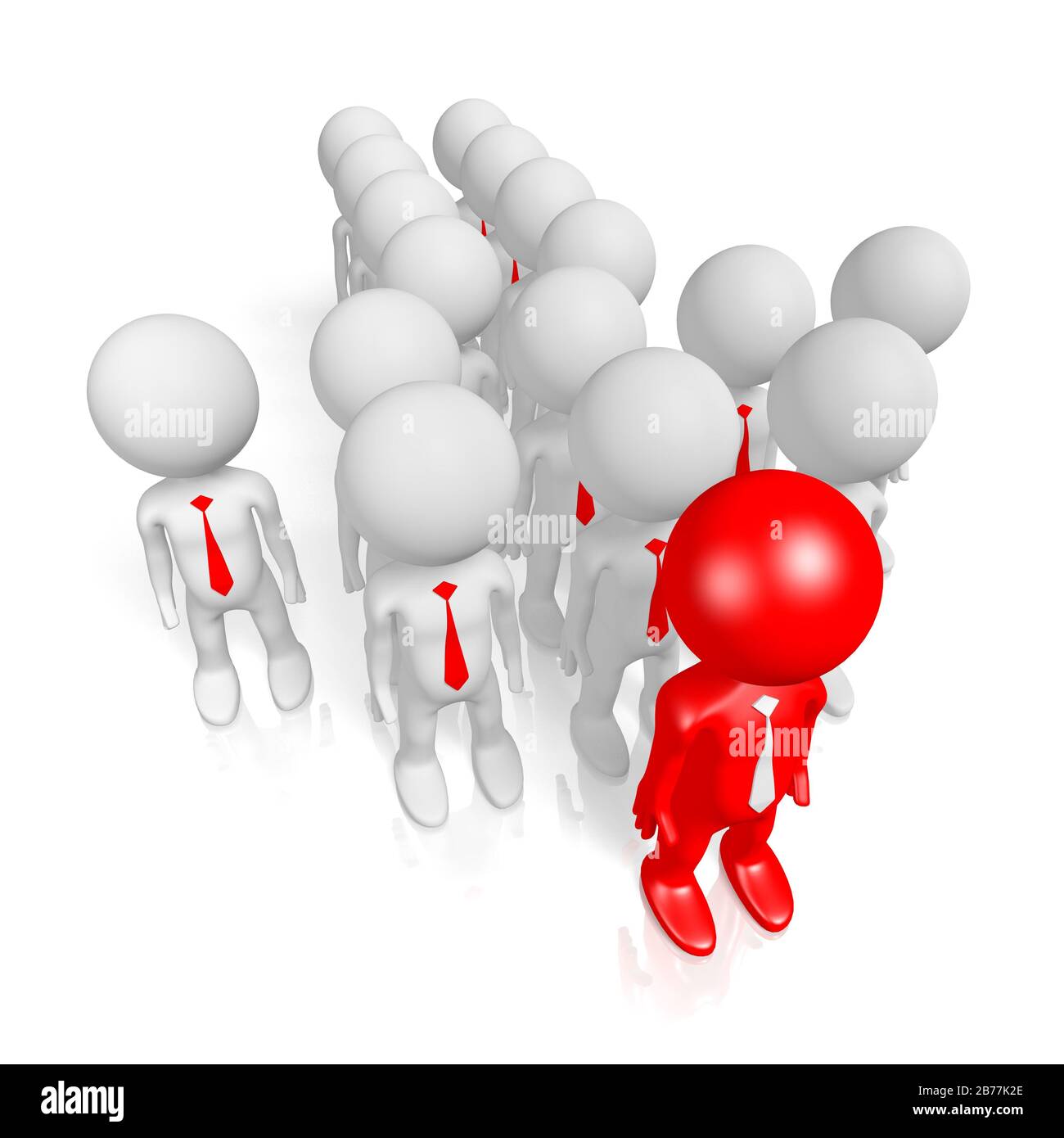 3D leader concept Stock Photo - Alamy