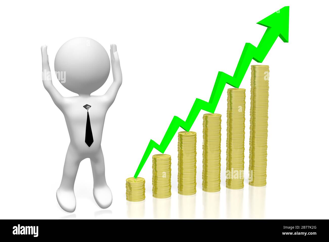 3D prosperity chart Stock Photo - Alamy