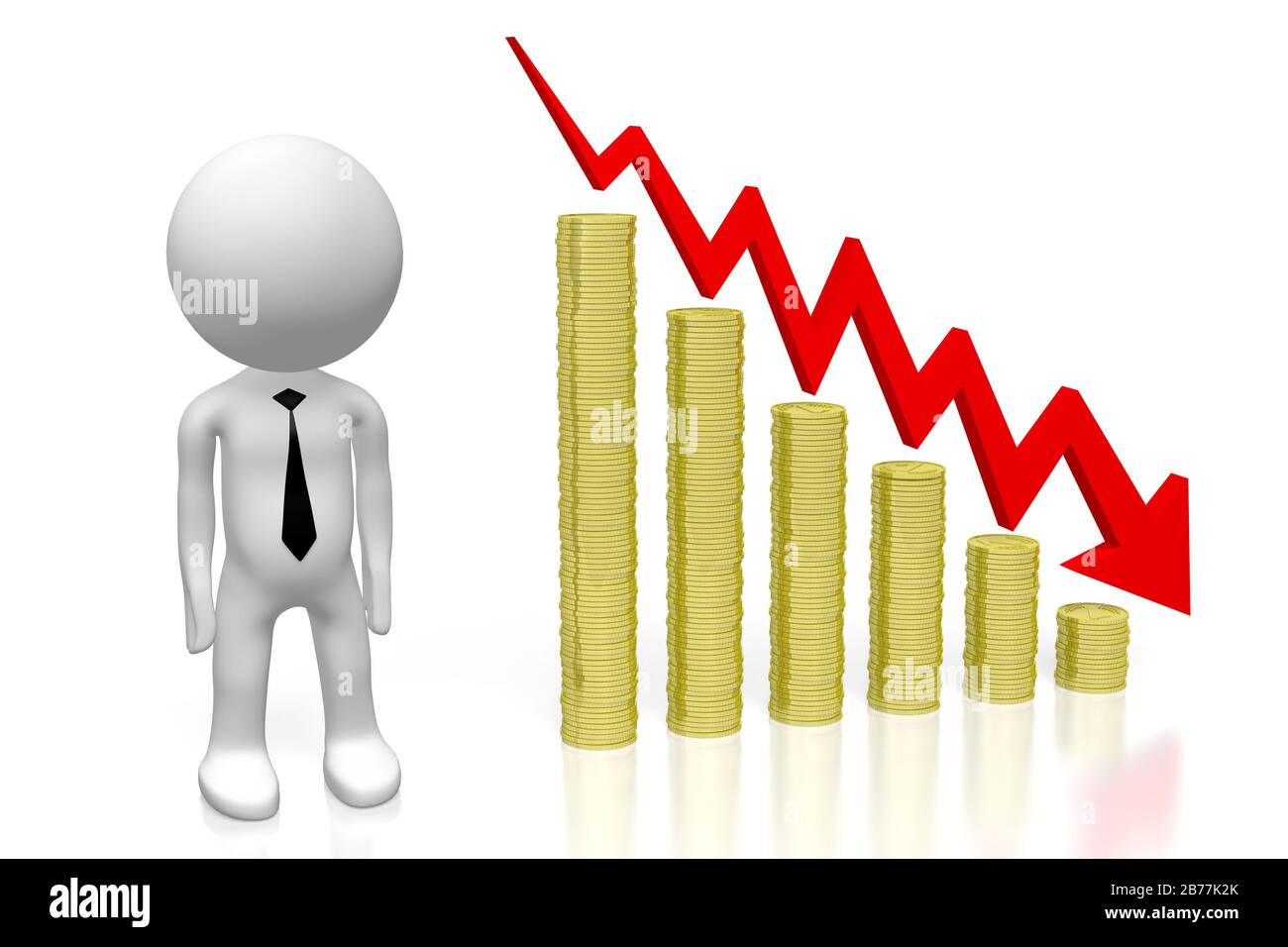 3D crisis chart Stock Photo - Alamy