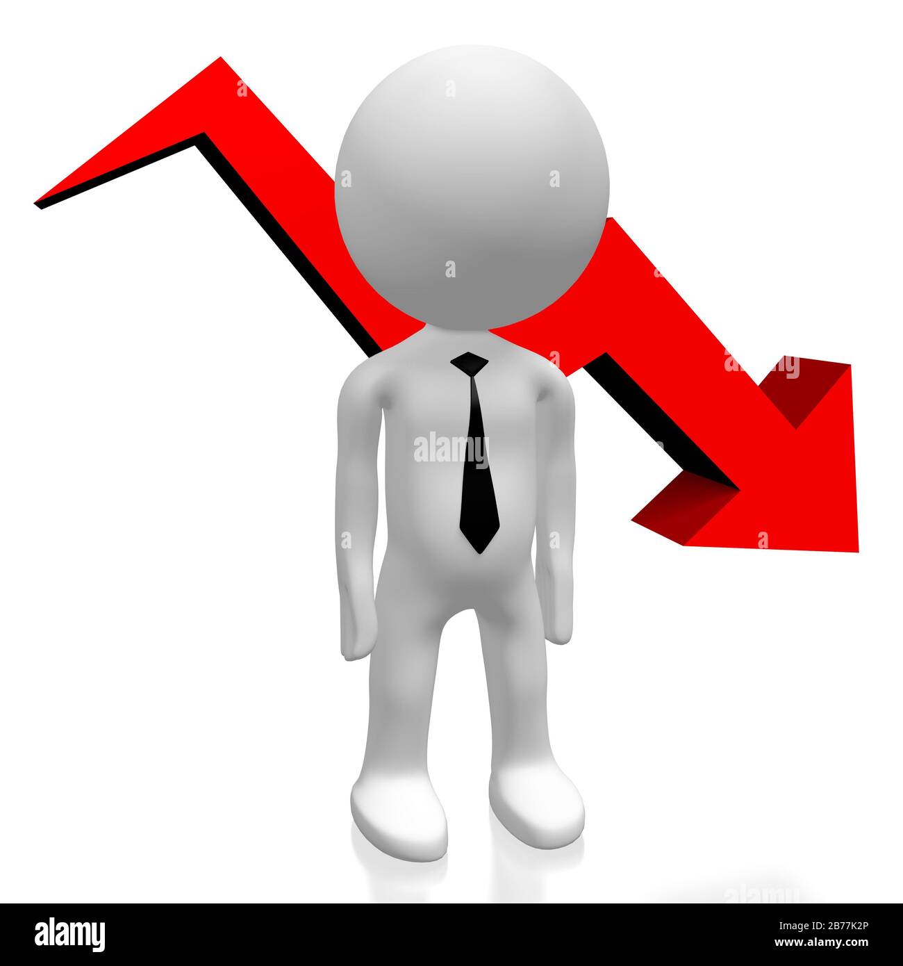 3D crisis chart Stock Photo - Alamy