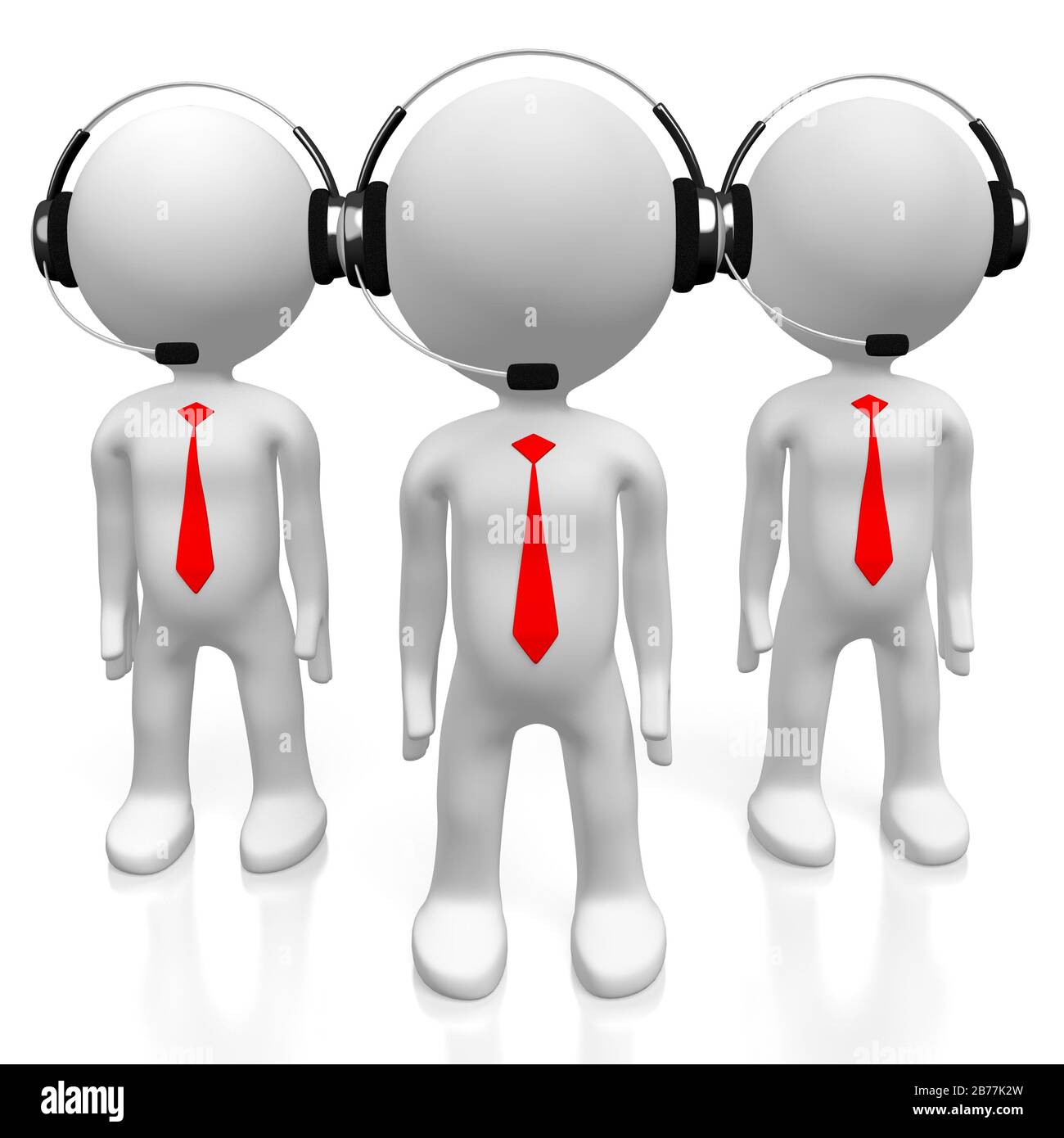 3D call center concept Stock Photo - Alamy