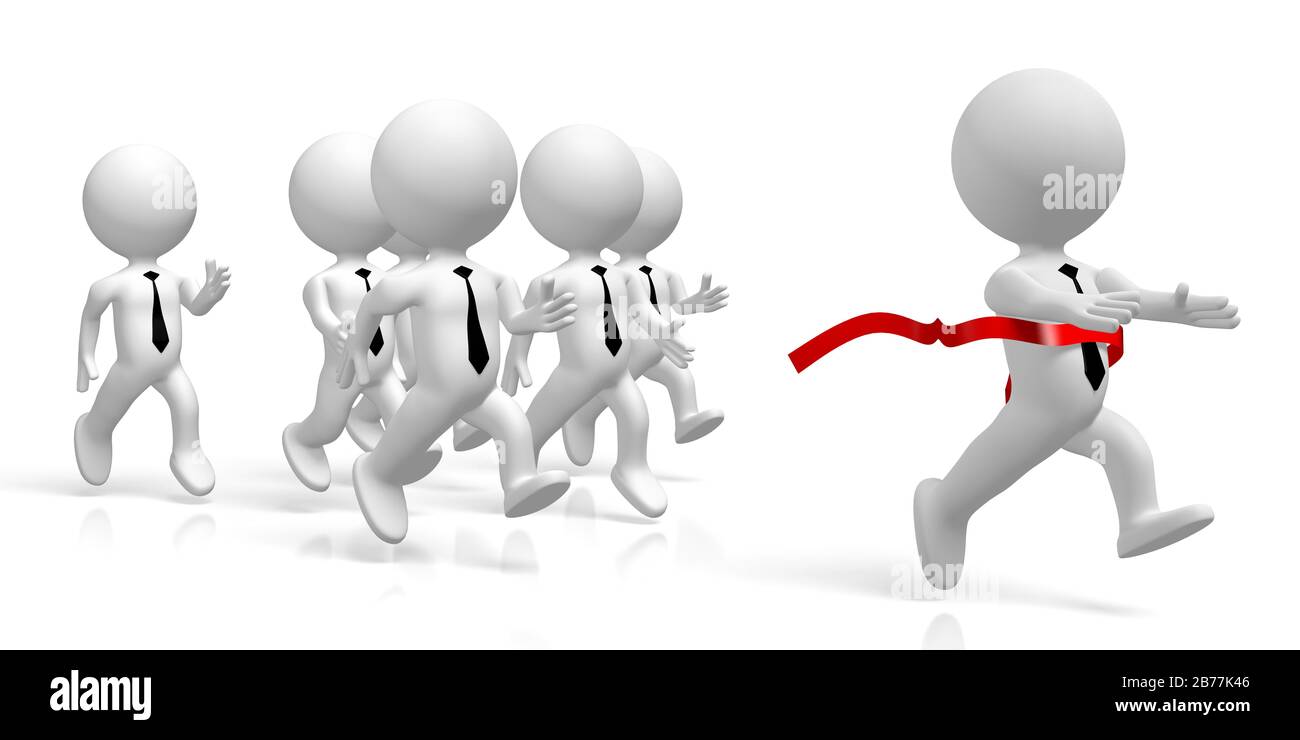 3D running concept Stock Photo - Alamy