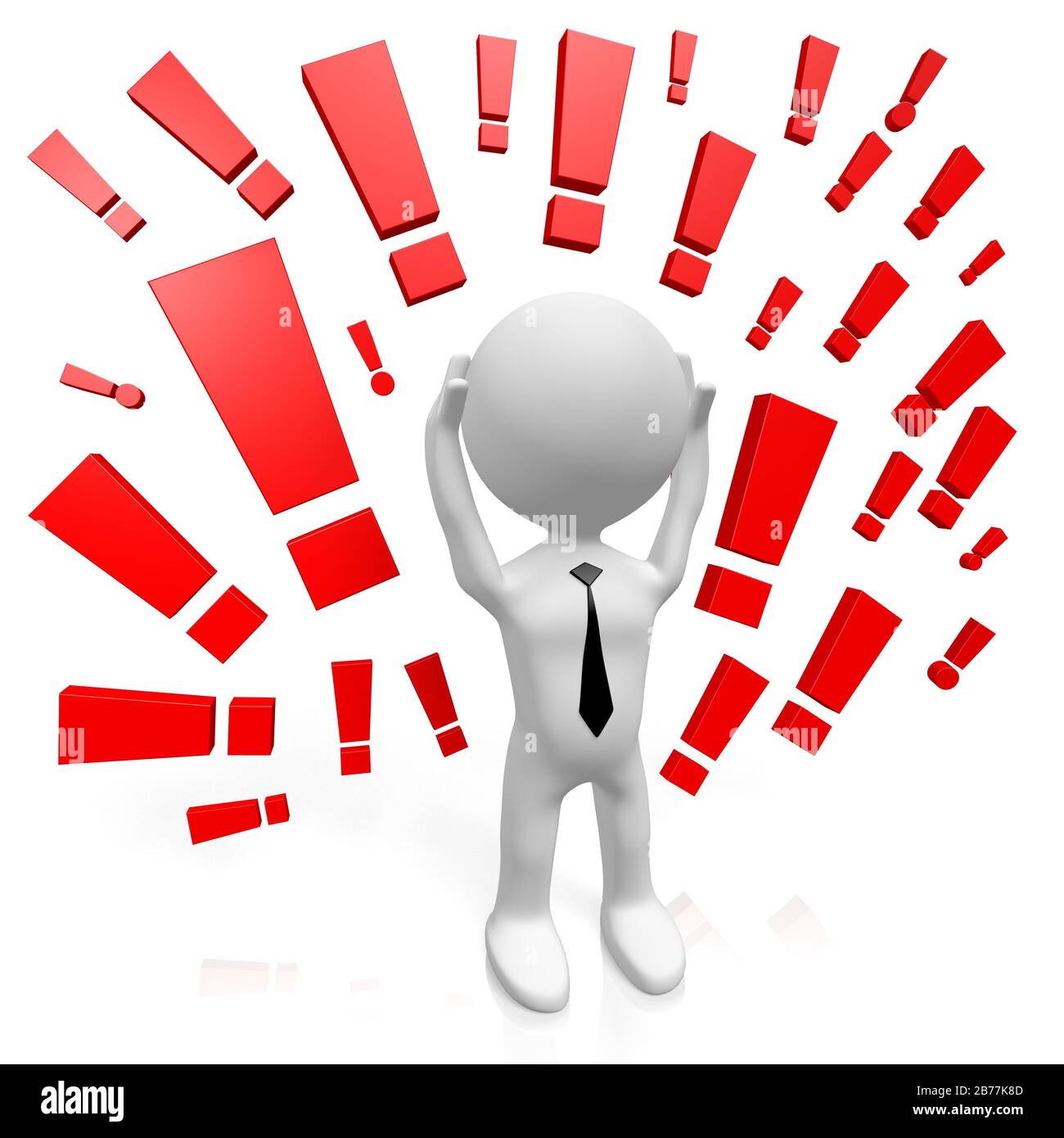 Cartoon exclamation mark character isolated hi-res stock photography ...