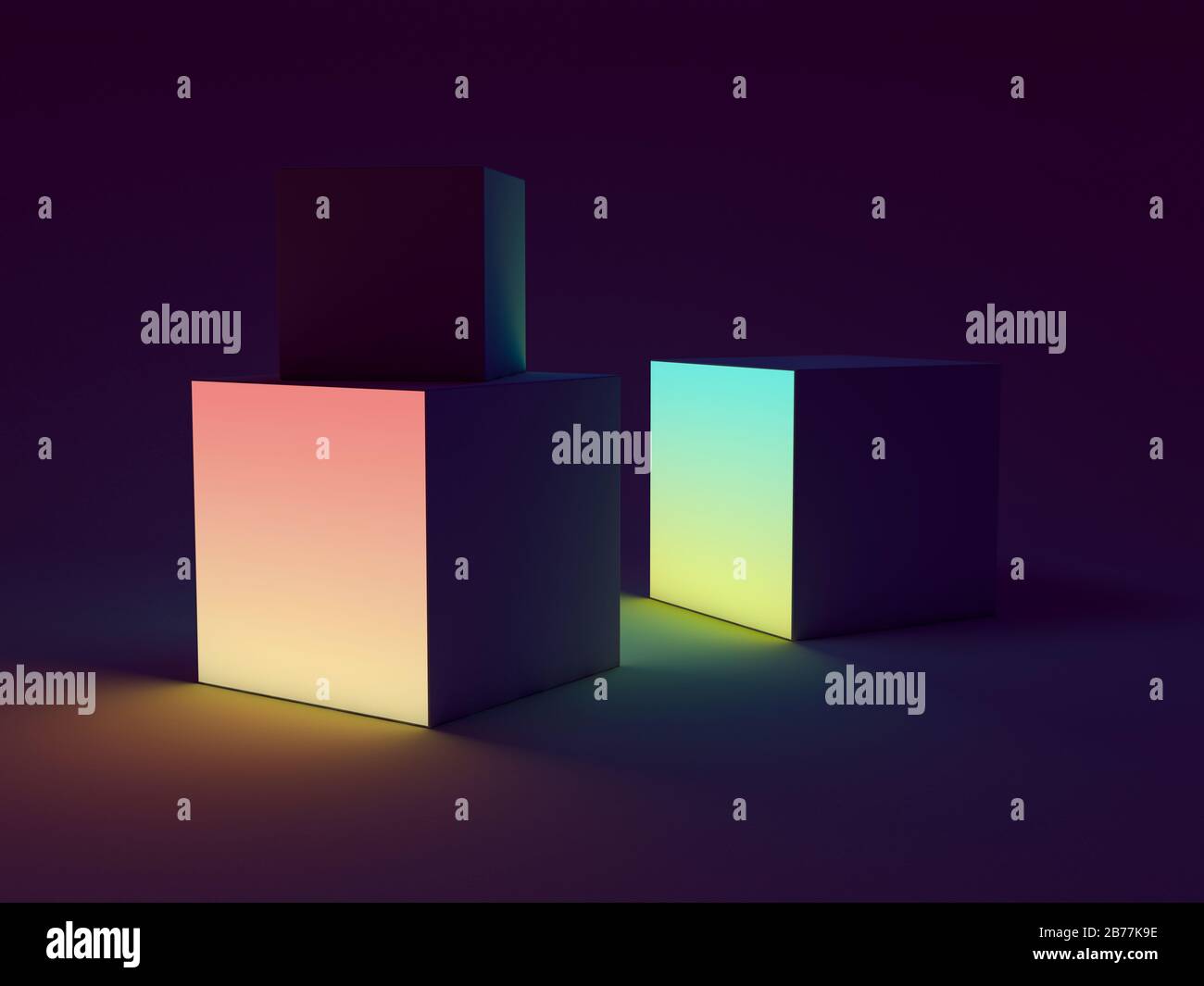 3d led cube hi-res stock photography and images - Alamy