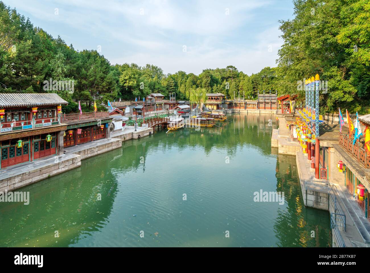 Suzhou Market Street in Summer Palace, Beijing, China. Along the Back ...