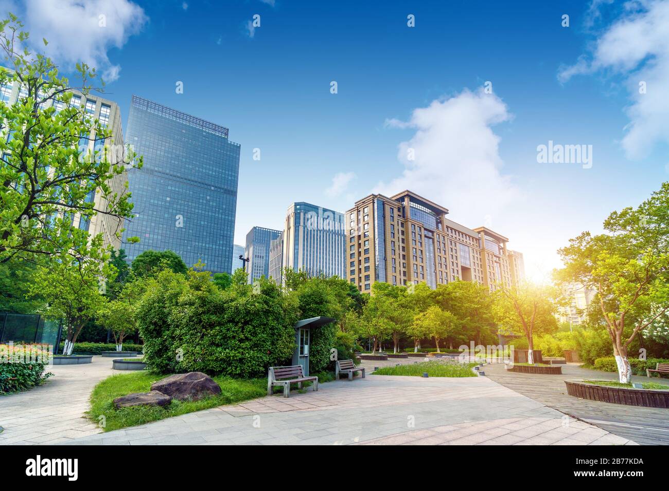 The modern architecture of Hangzhou Qianjiang New City CBD, Zhejiang ...