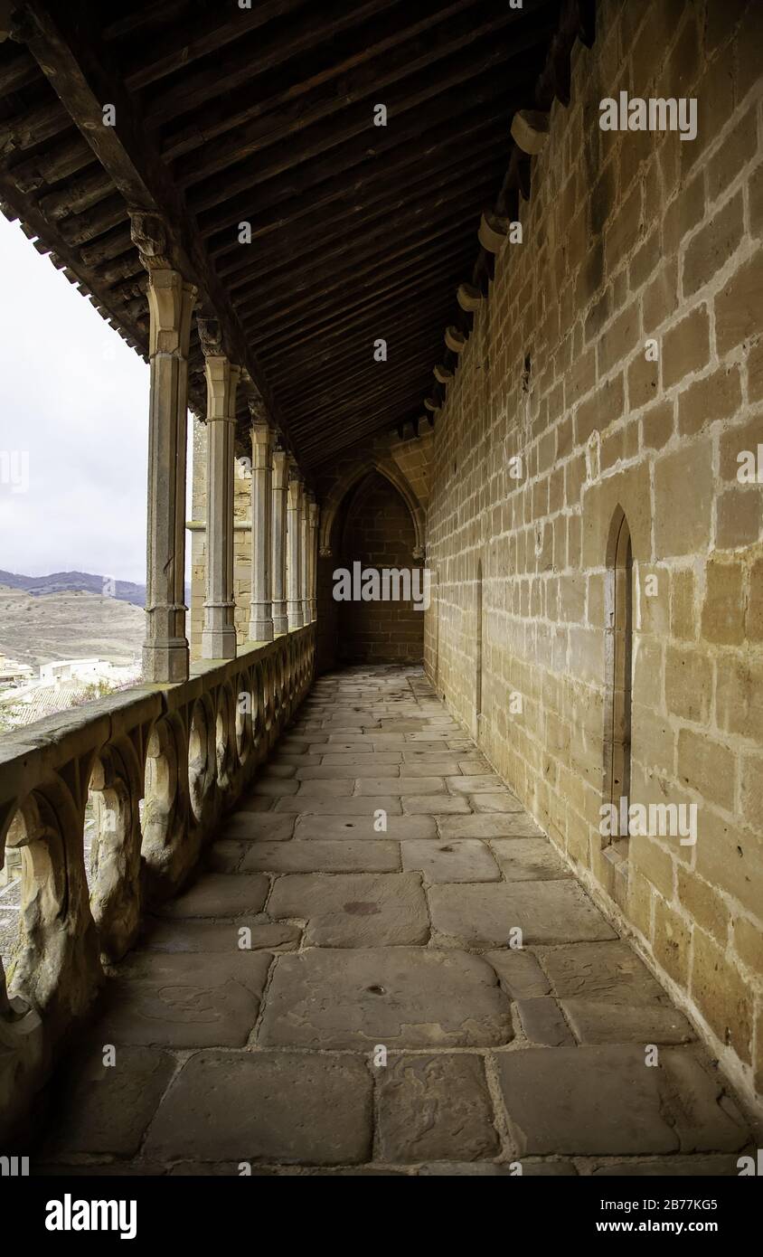 Interior of ancient castle, detail of old medieval building Stock Photo ...
