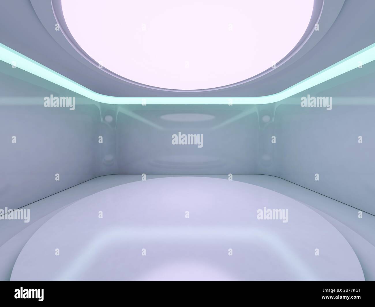 Abstract modern architecture background, empty open space interior. 3D ...