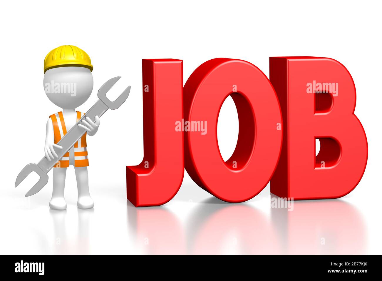 3D worker - job concept Stock Photo - Alamy