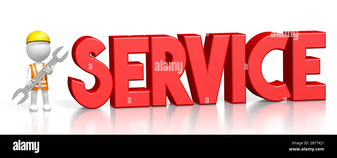 3D worker - service concept Stock Photo - Alamy