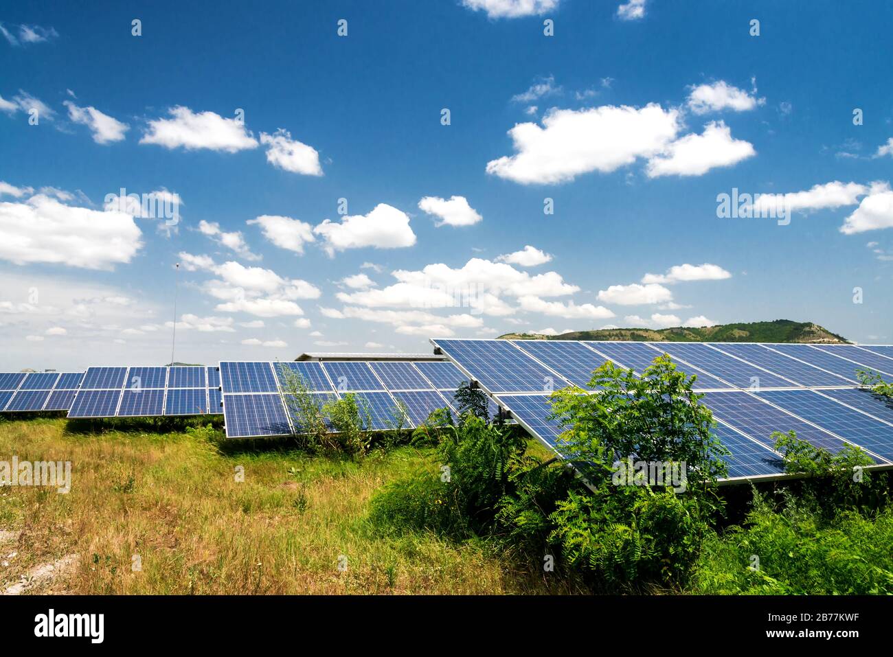 Solar panel, photovoltaic, alternative electricity source - concept of ...