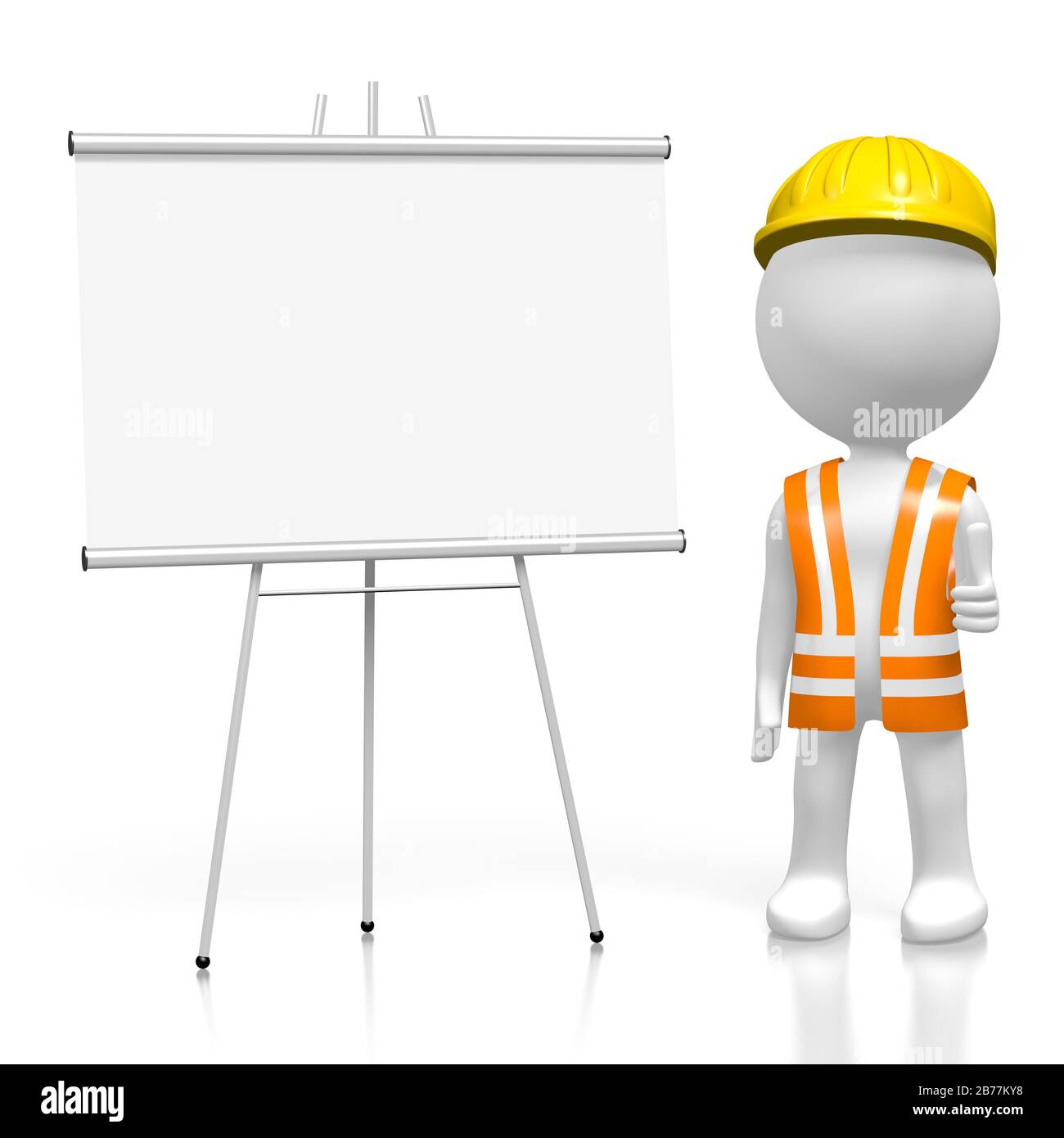 3D worker, presentation concept Stock Photo - Alamy