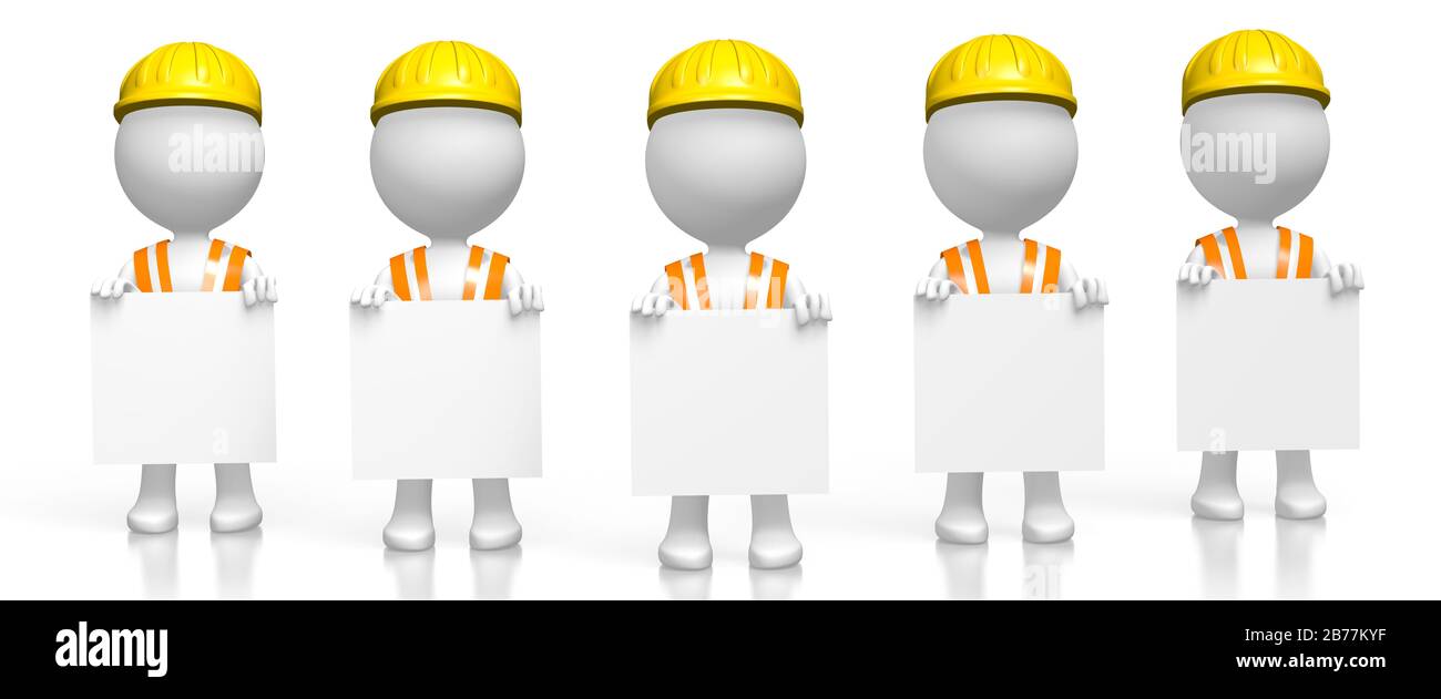 Five workers Cut Out Stock Images & Pictures - Alamy