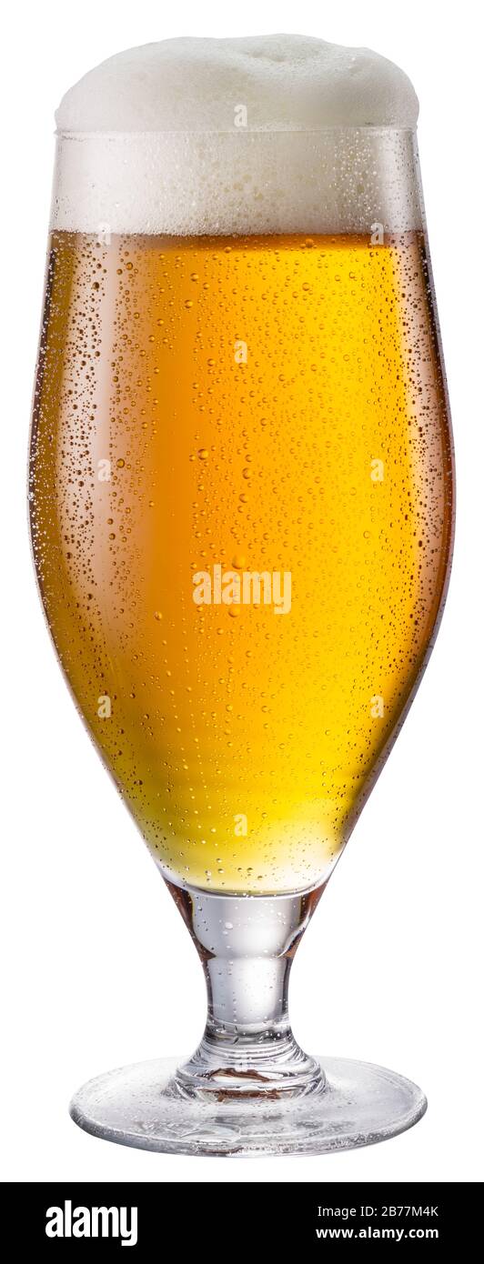 Beer glass isolated on a white background. Contains clipping path ...