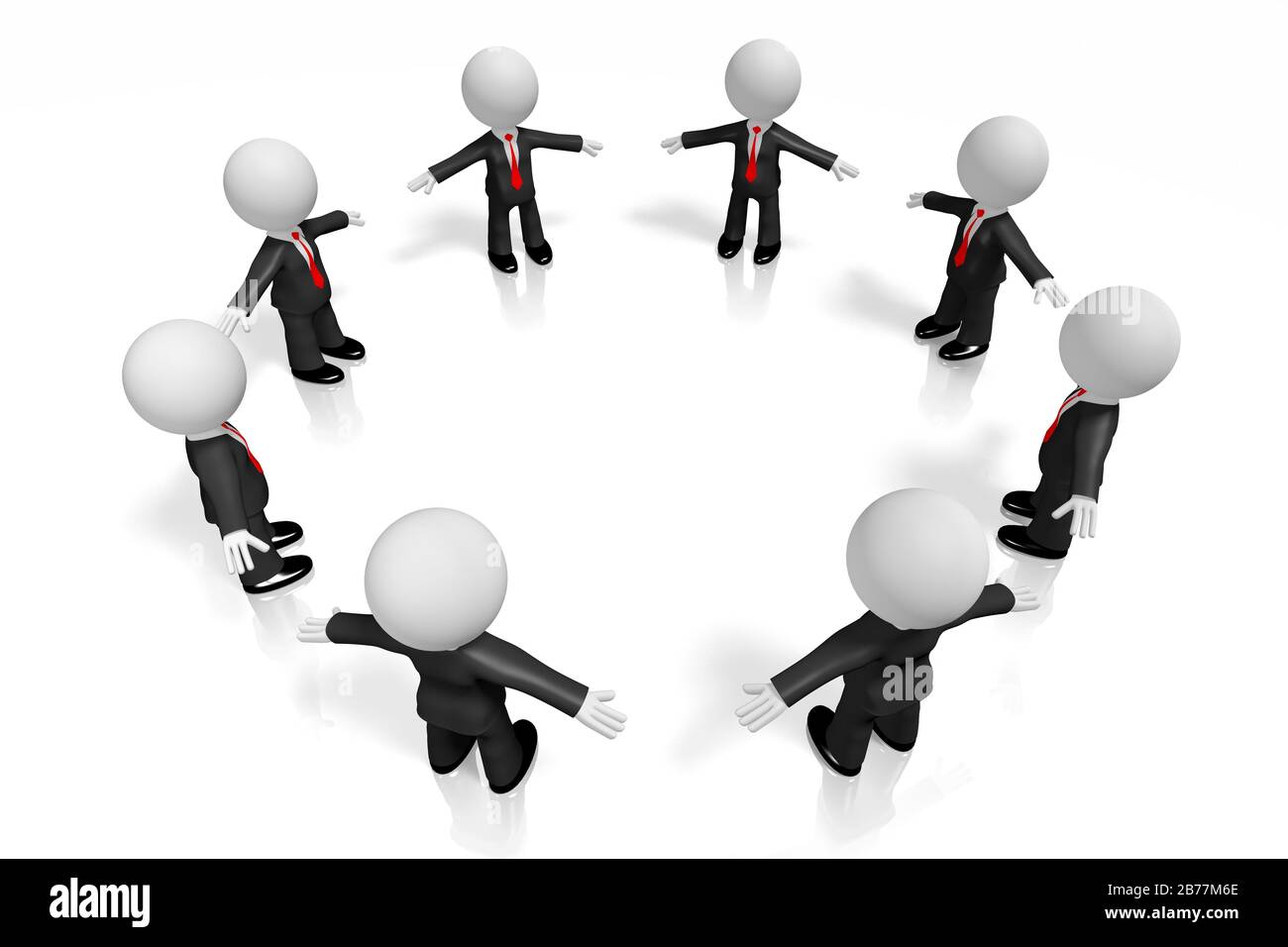 3D businessmen - teamwork concept Stock Photo - Alamy