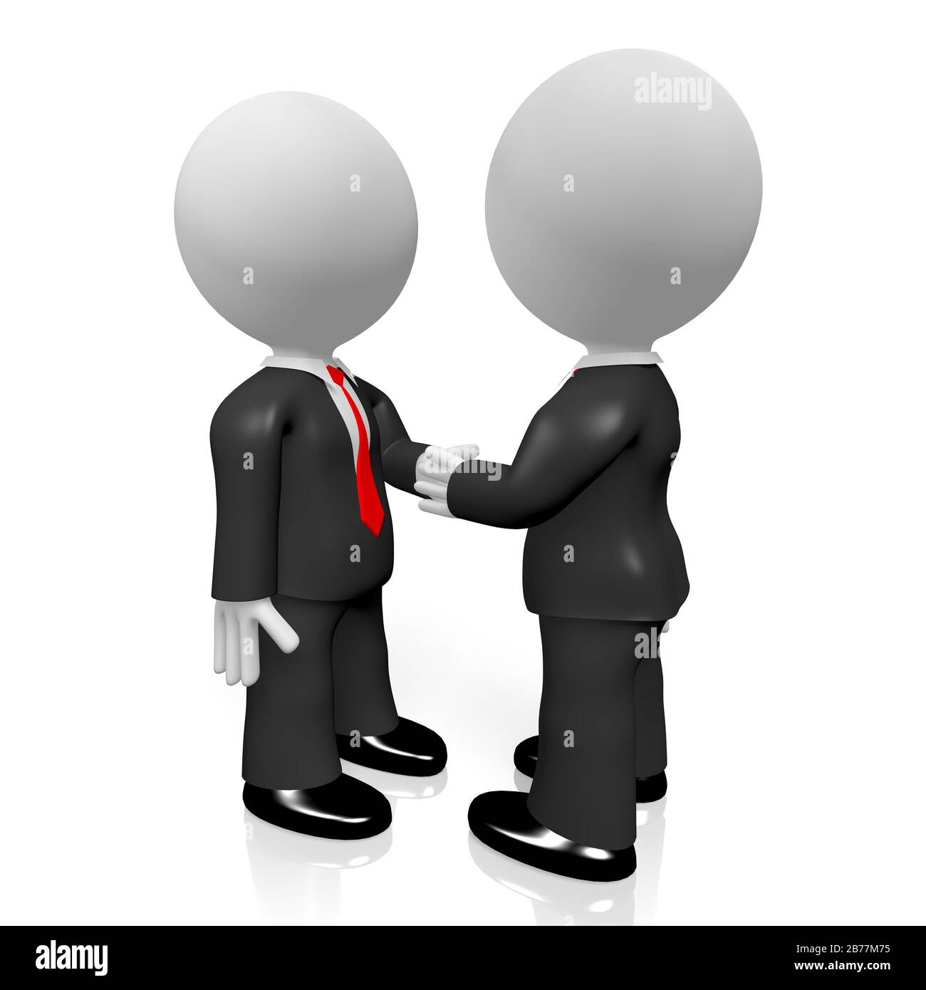 3D two businessmen - agreement/ deal concept Stock Photo - Alamy