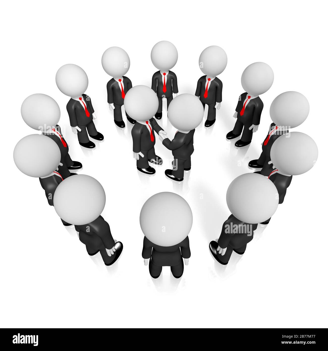 3D businessmen - teamwork concept Stock Photo - Alamy