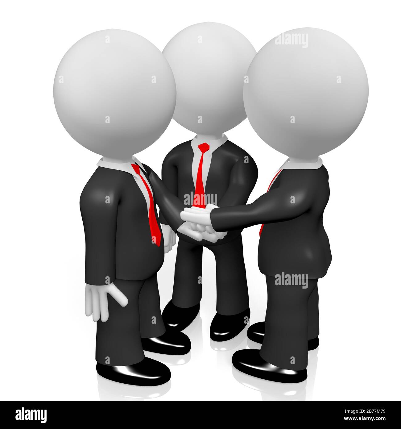 3D businessmen - teamwork concept Stock Photo - Alamy