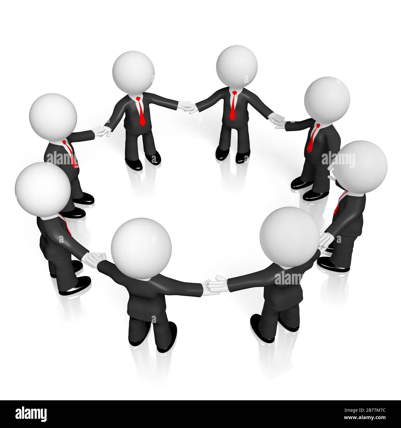 3D businessmen - teamwork concept Stock Photo - Alamy