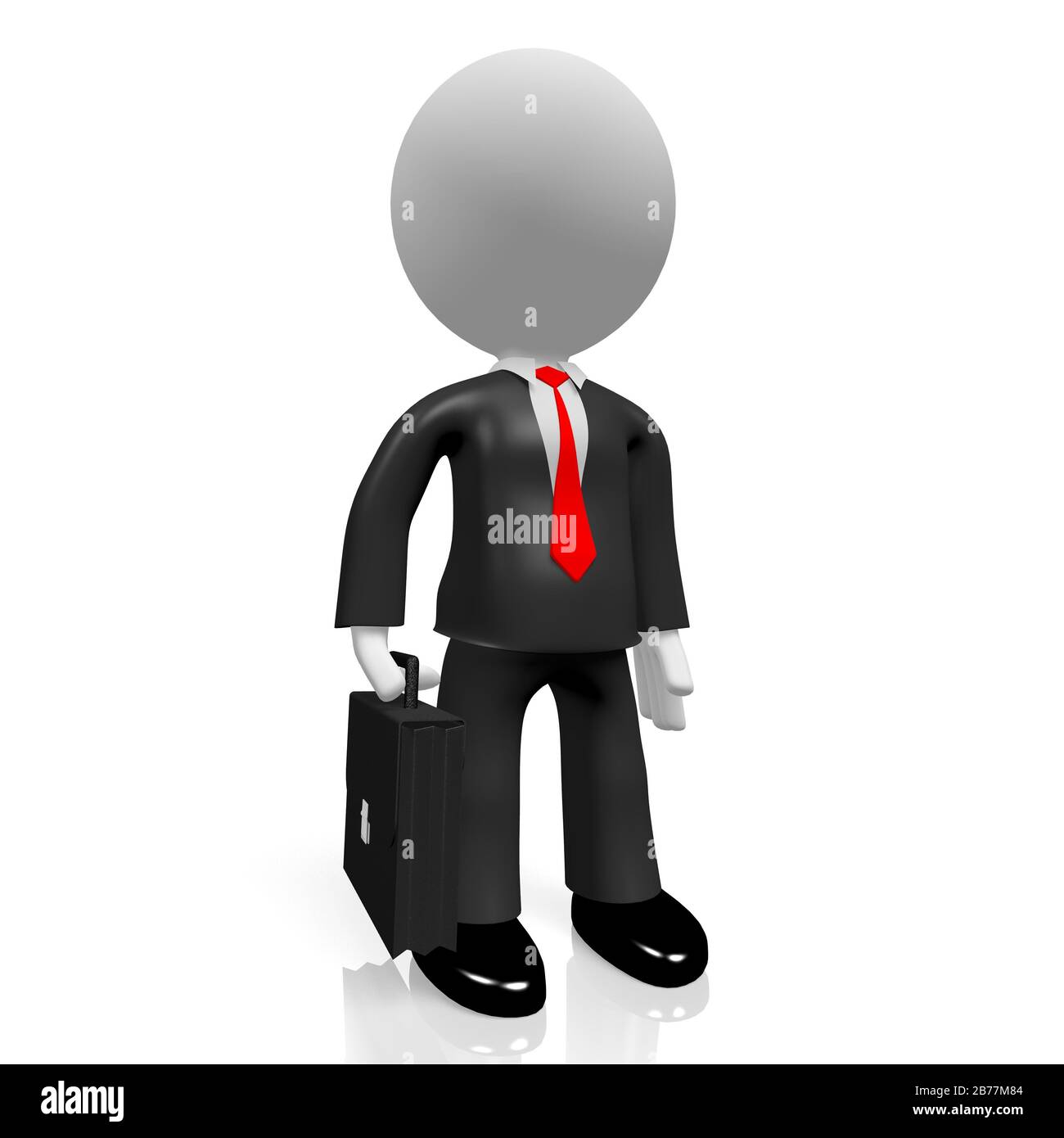 3D businessman holding briefcase Stock Photo - Alamy