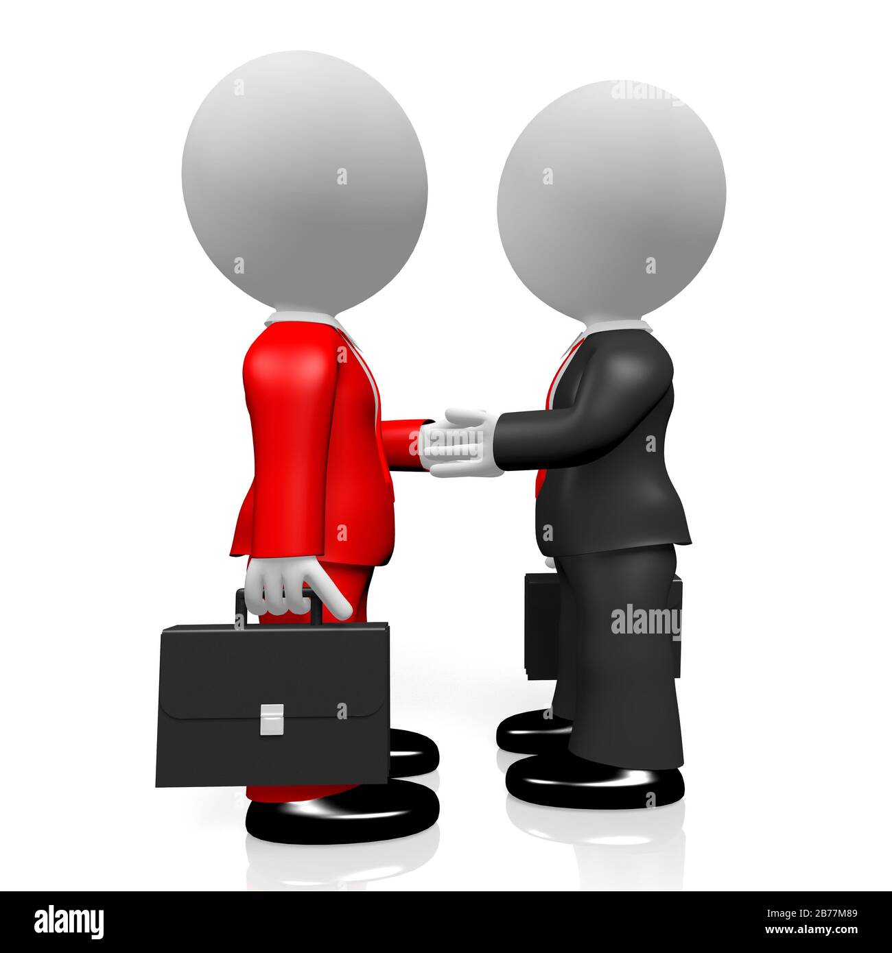 3D two businessmen - agreement/ deal concept Stock Photo - Alamy
