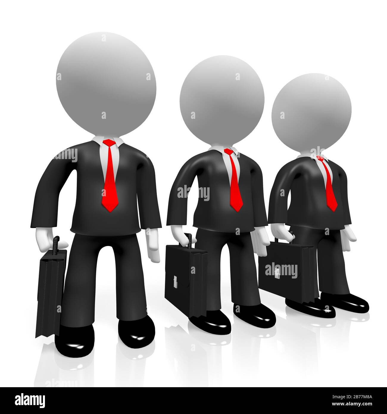 3D cartoon characters - businessmen Stock Photo - Alamy