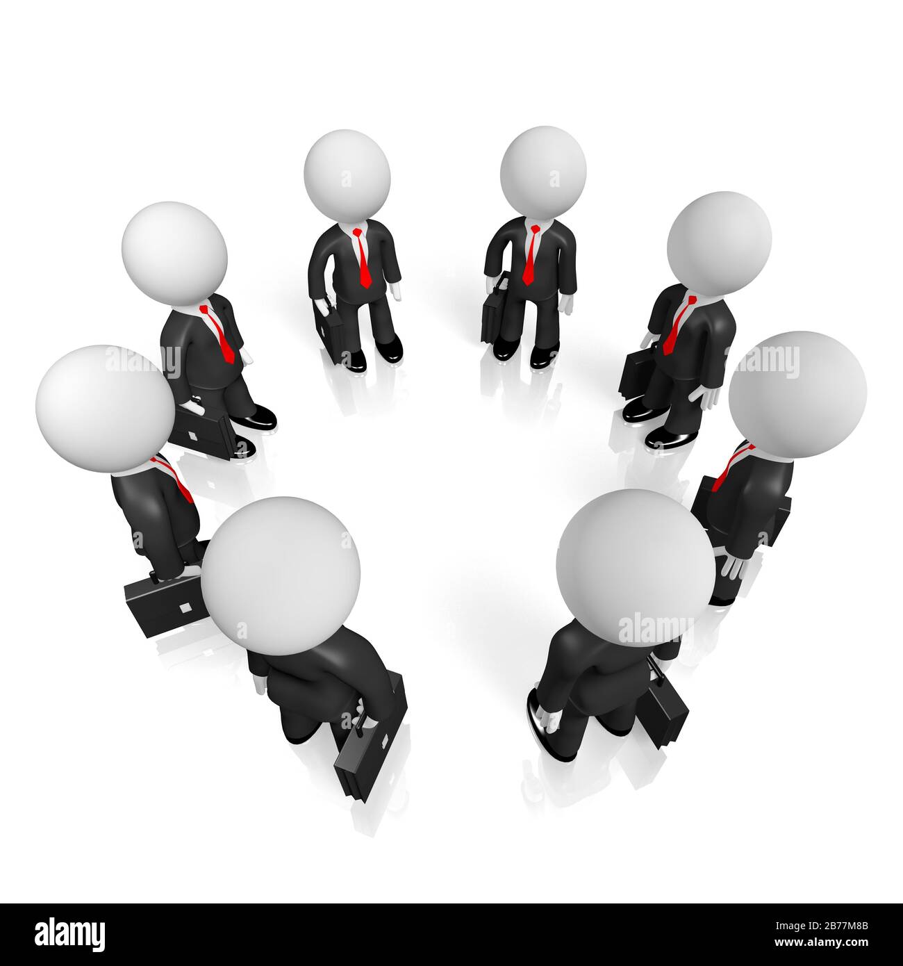 3D businessmen - teamwork concept Stock Photo - Alamy