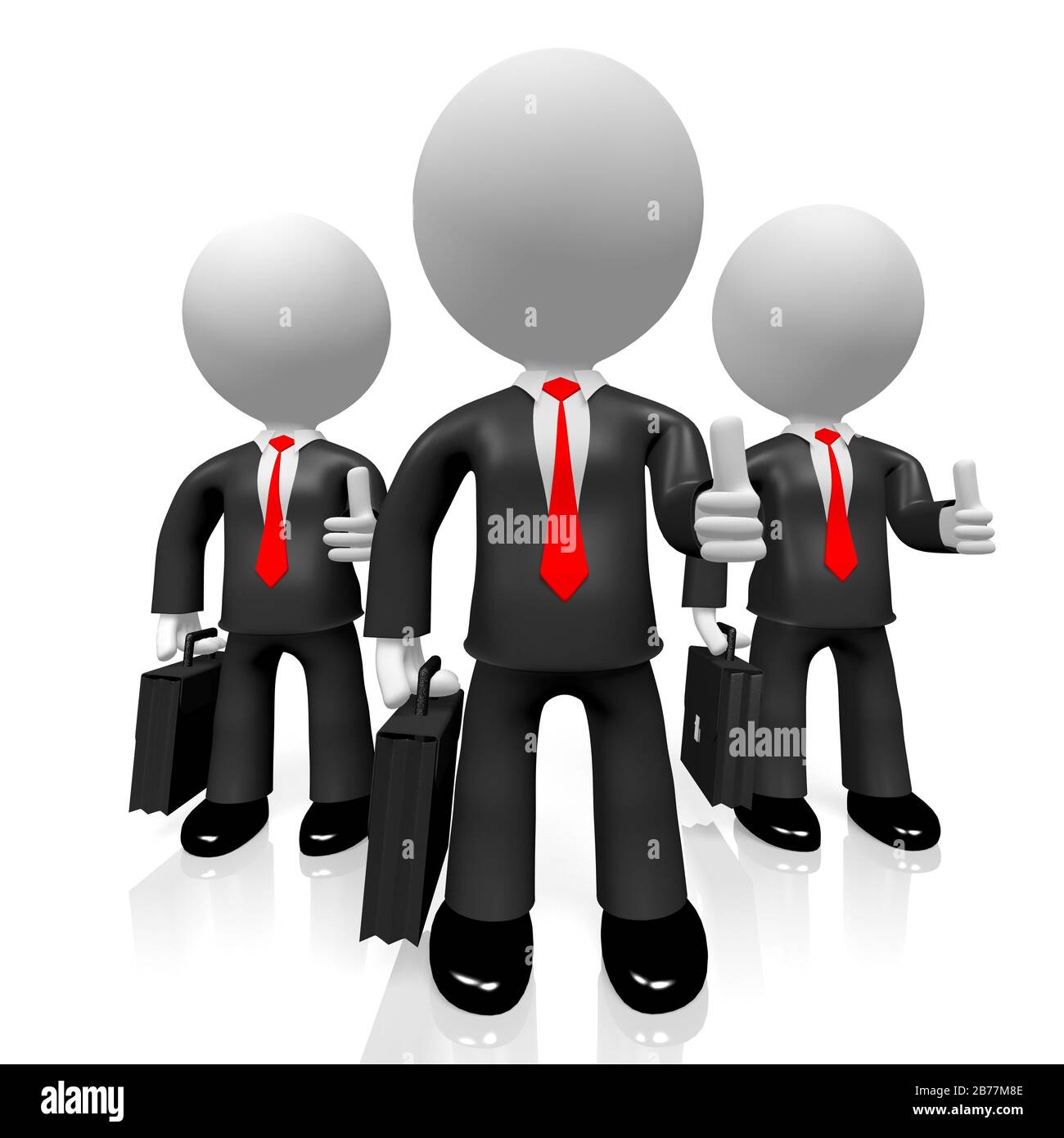 3D cartoon characters - businessmen Stock Photo - Alamy