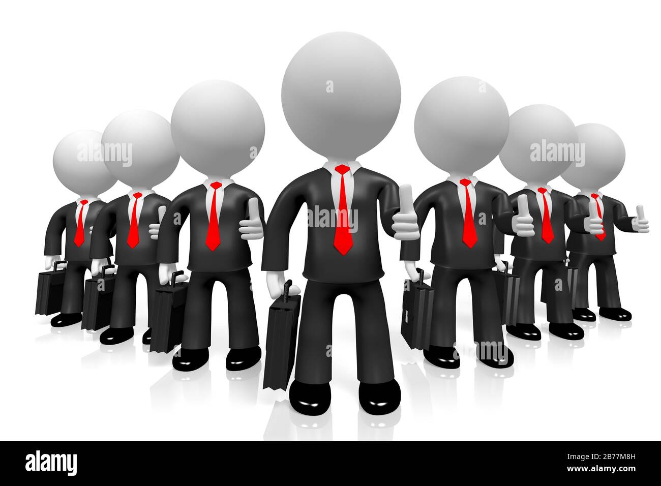 3D cartoon characters - businessmen Stock Photo - Alamy