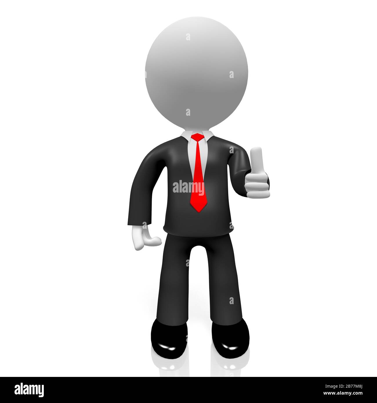 3D businessman, OK sign Stock Photo - Alamy