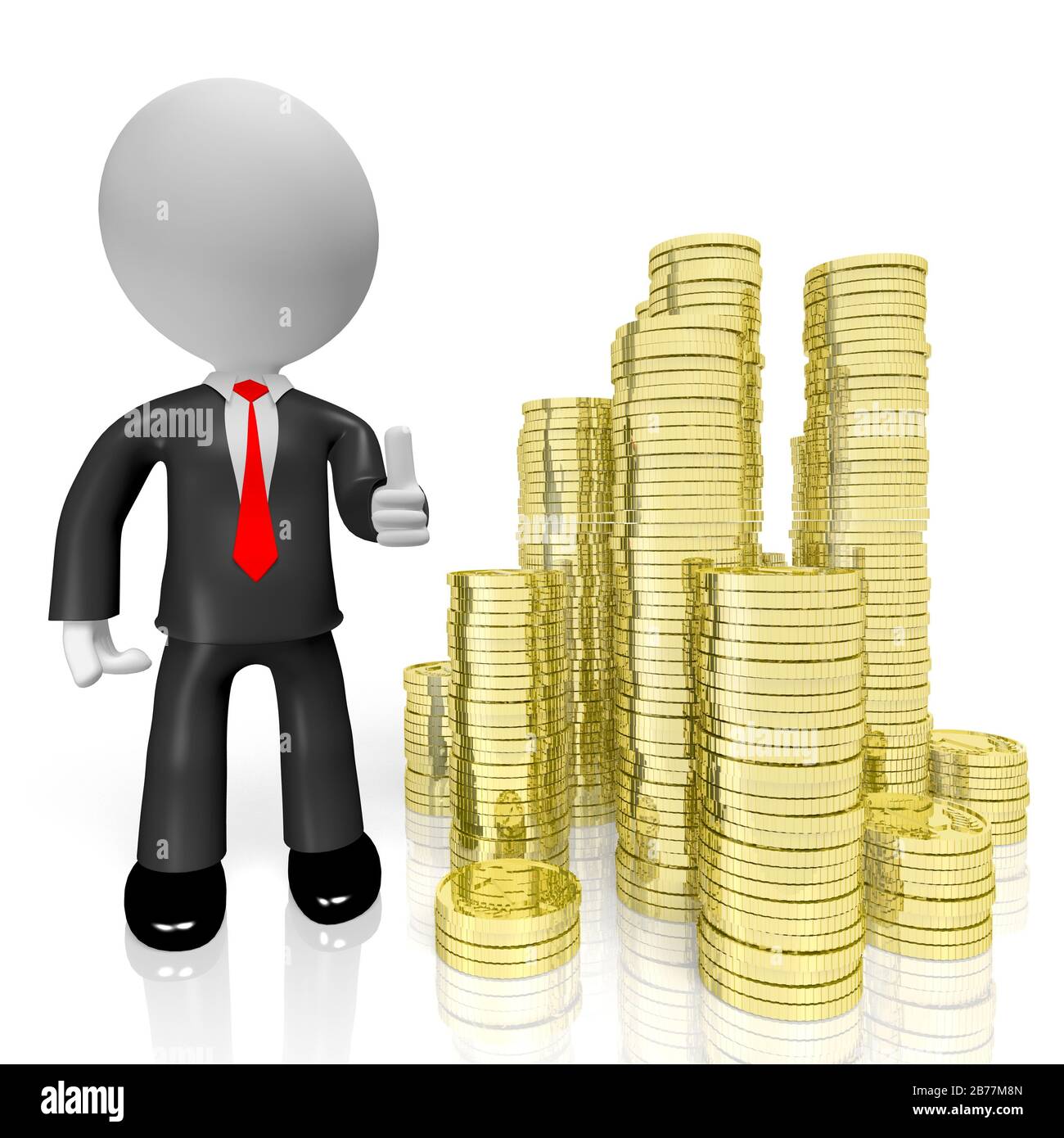 3D businessman, money Stock Photo - Alamy