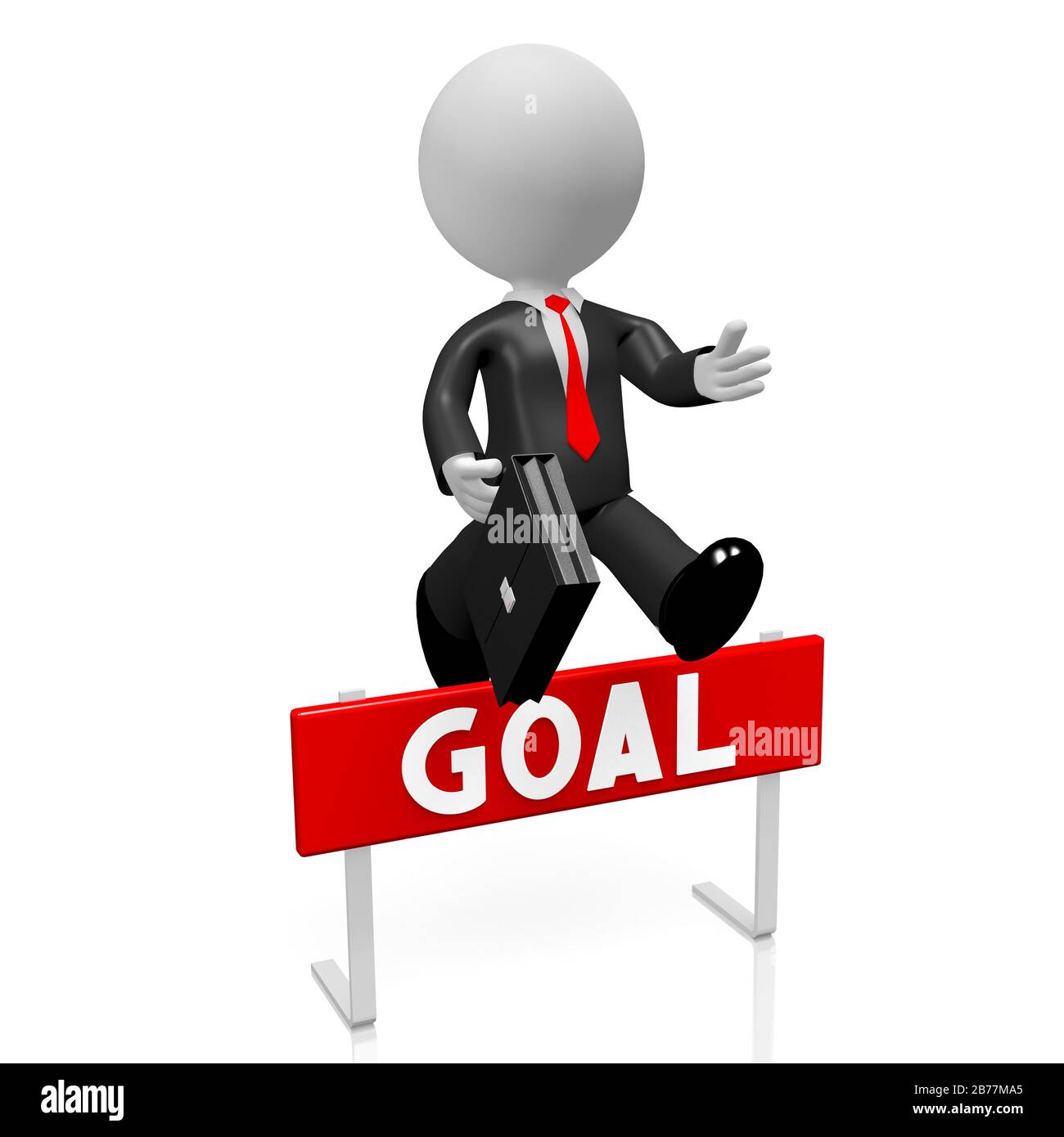 3D businessman, goal concept Stock Photo - Alamy