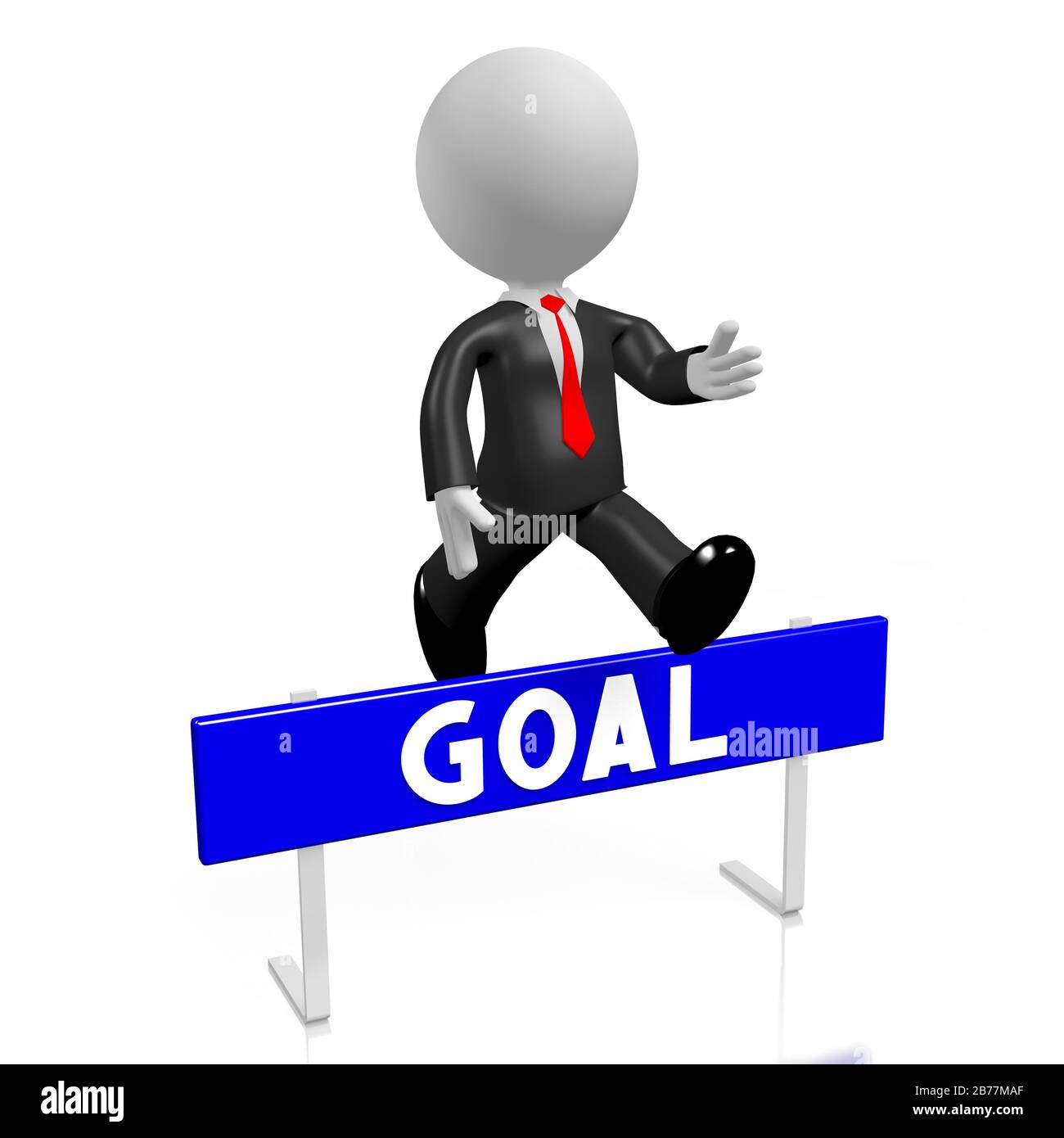 3D businessman, goal concept Stock Photo - Alamy