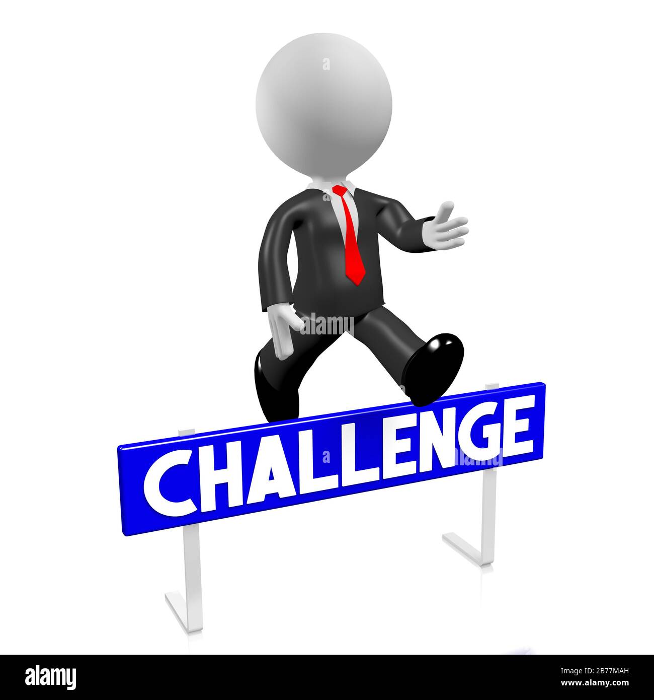 3D businessman, challenge concept Stock Photo - Alamy