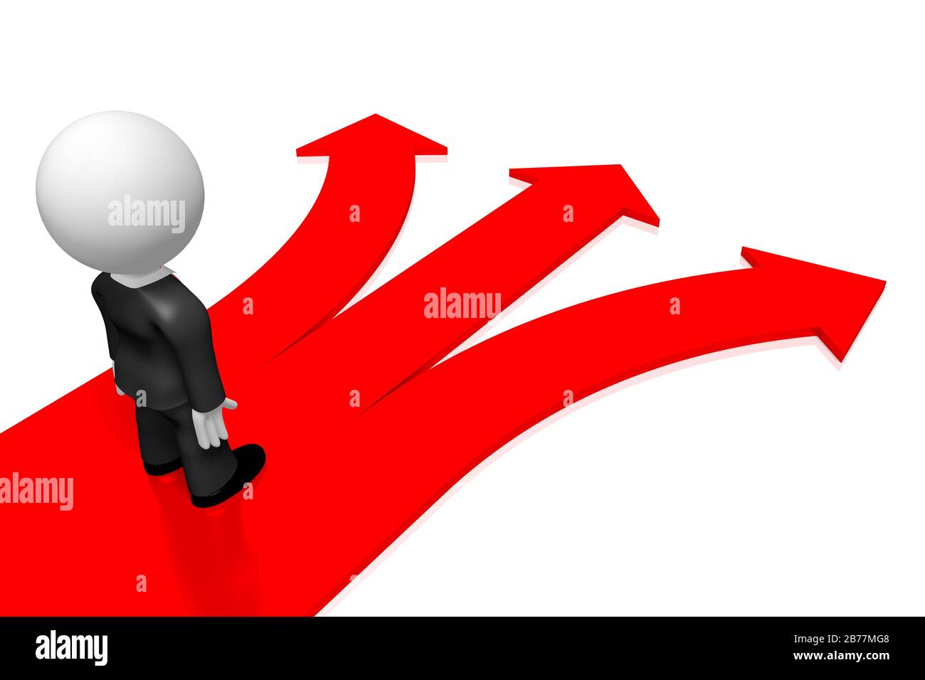 3D businessman, choice concept Stock Photo - Alamy