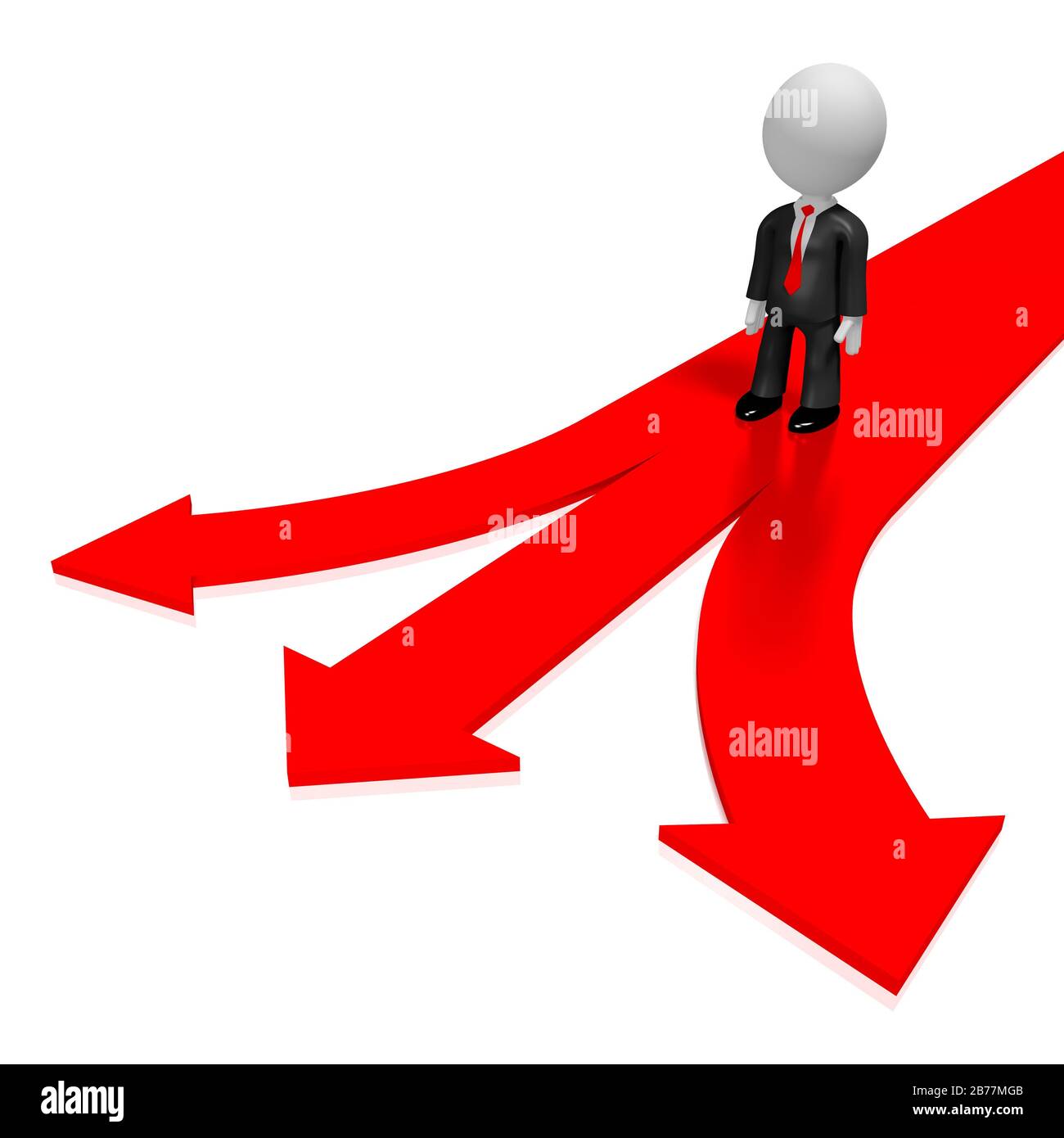 3D businessman, choice concept Stock Photo - Alamy