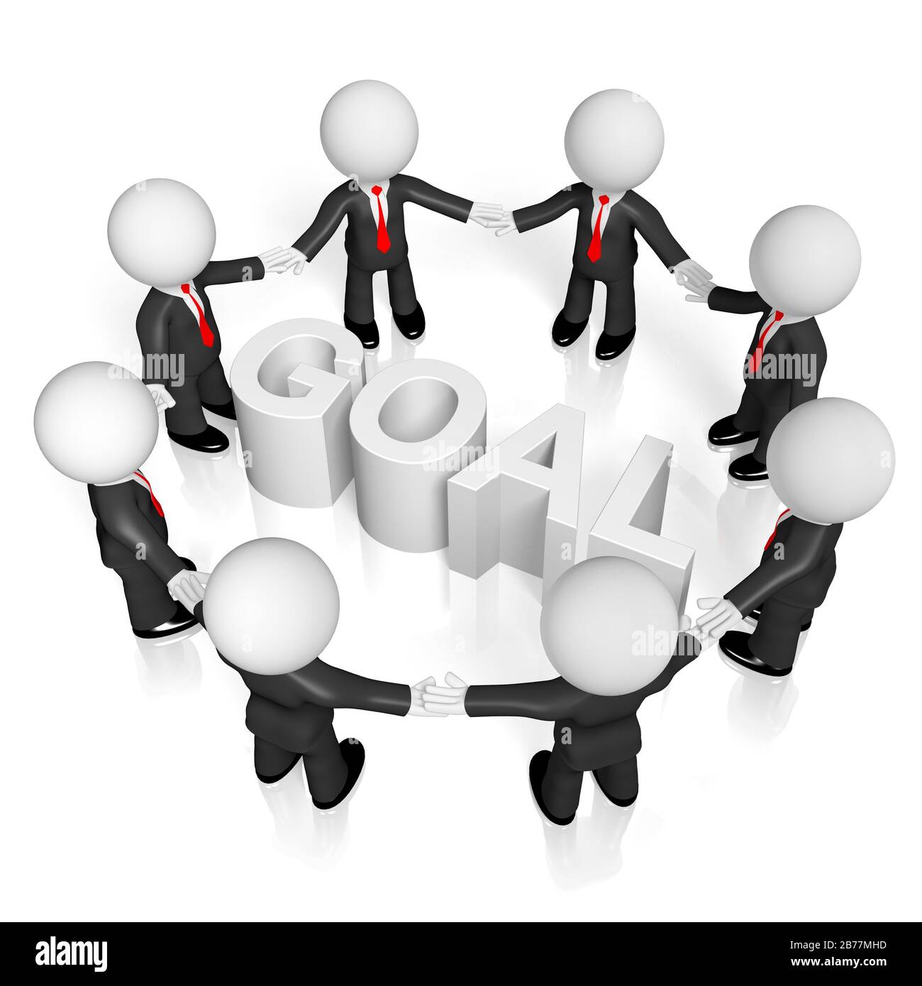 3D businessmen, goal concept Stock Photo - Alamy