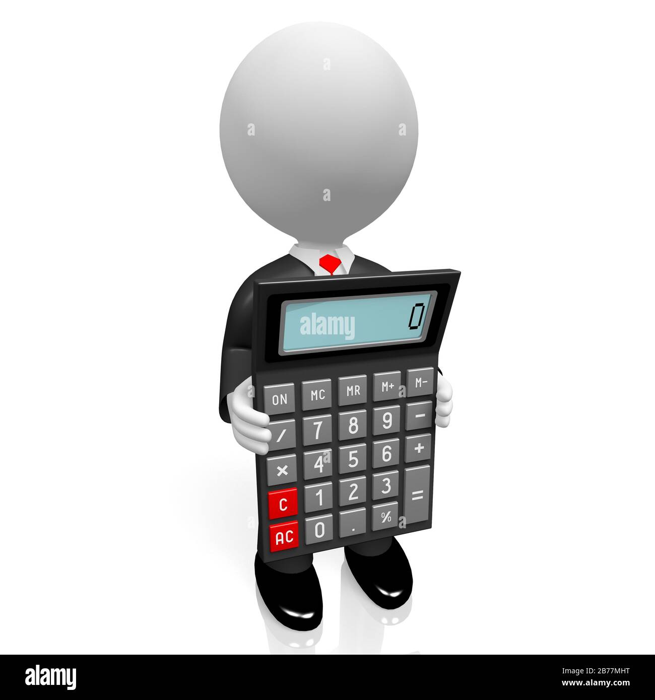 3d render businessman calculator hi-res stock photography and images ...
