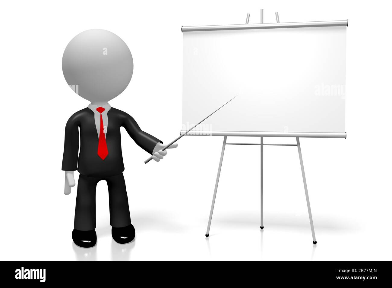 3D businessman, presentation chart Stock Photo - Alamy