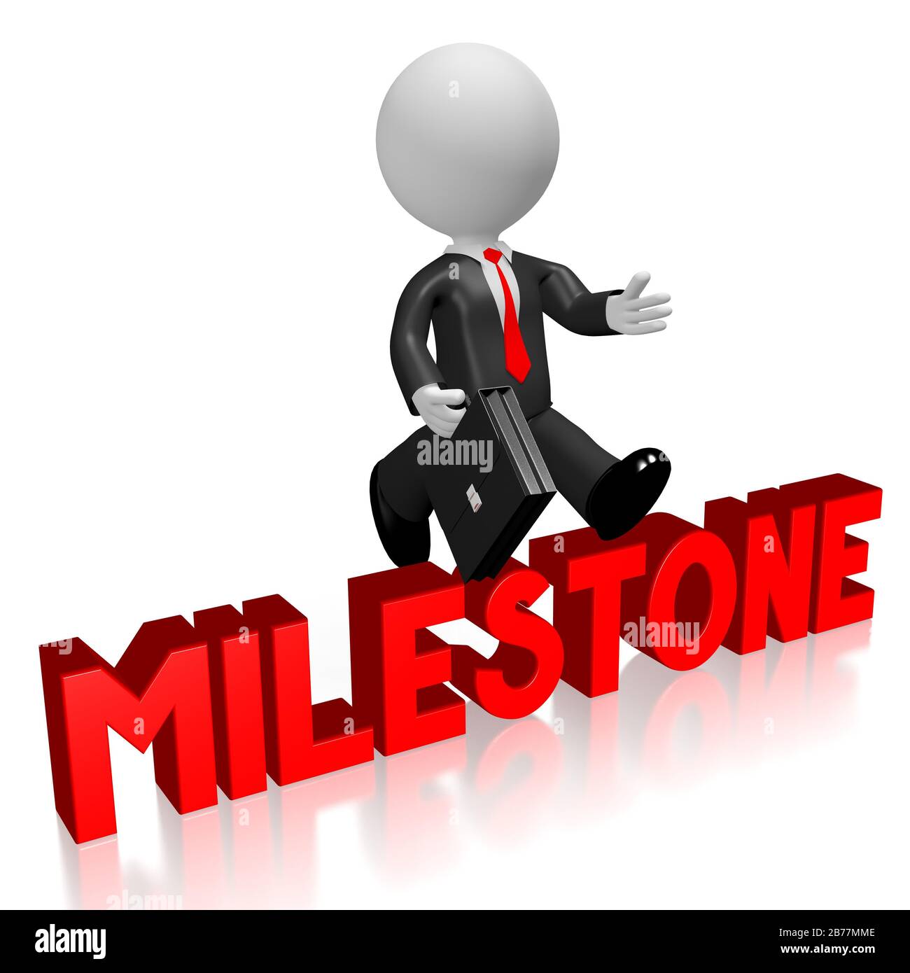 3D businessman, milestone concept Stock Photo - Alamy