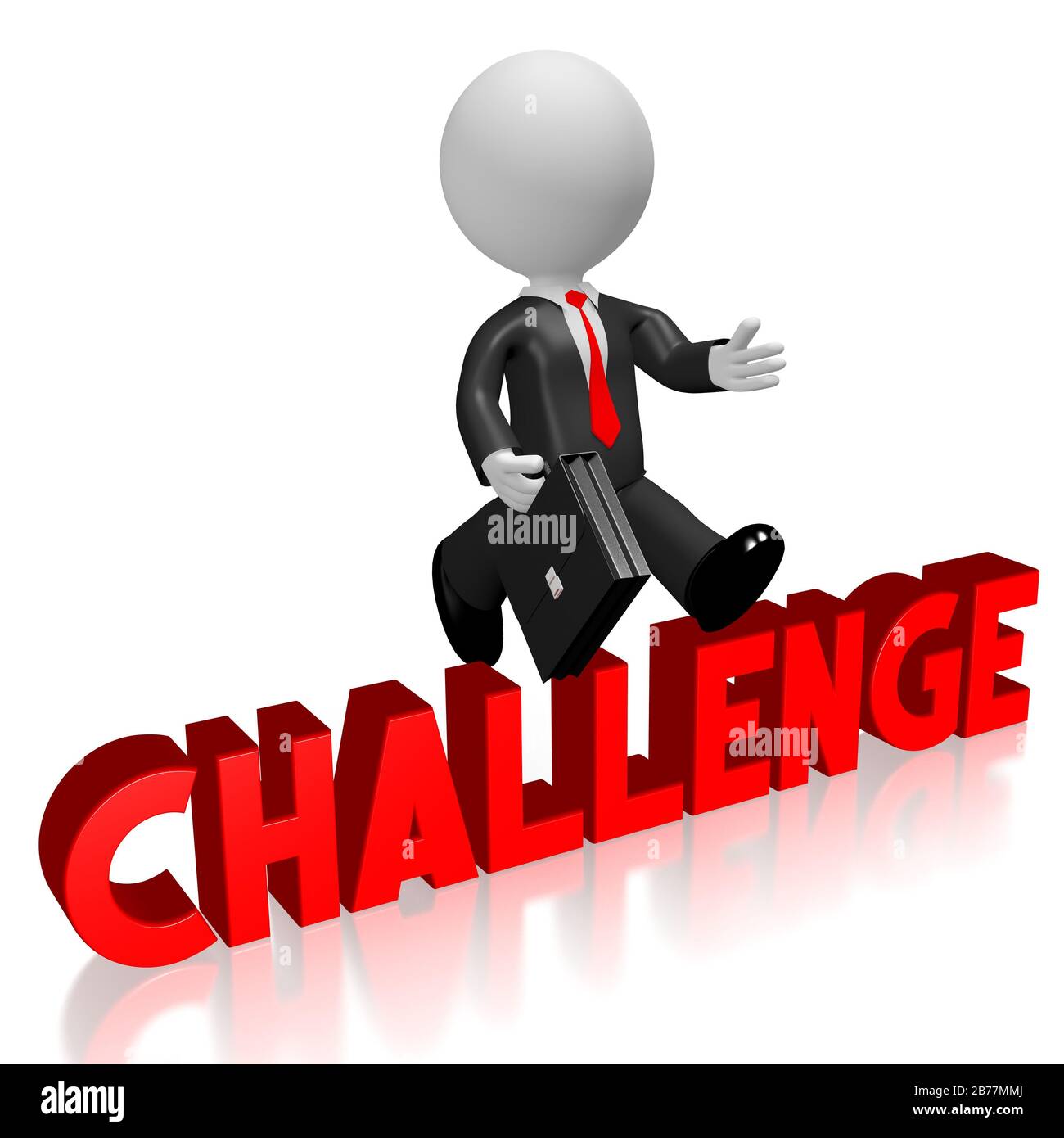 3D businessman, challenge concept Stock Photo - Alamy