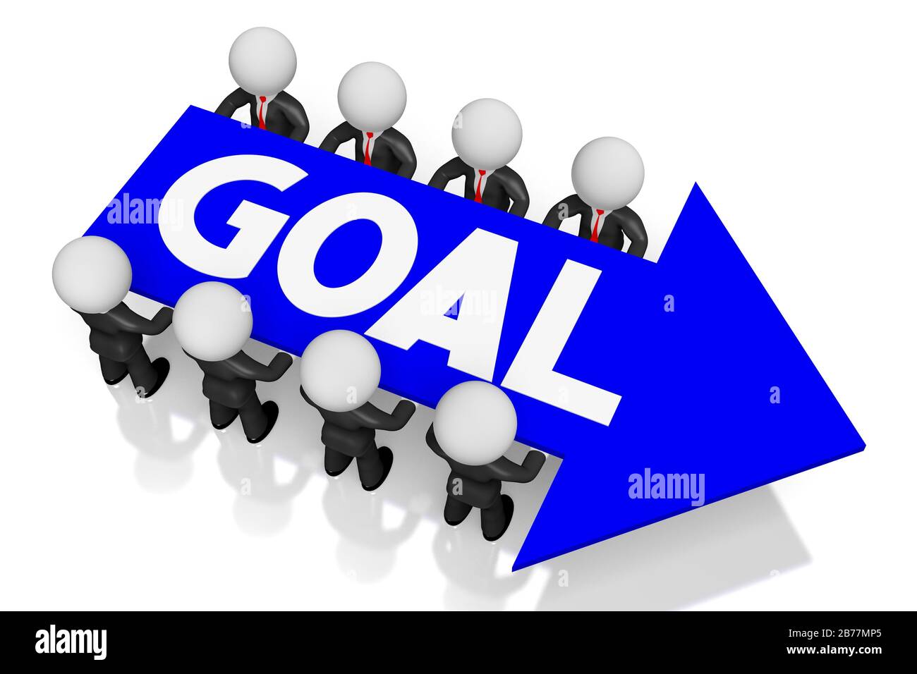 3D businessmen, goal concept Stock Photo - Alamy