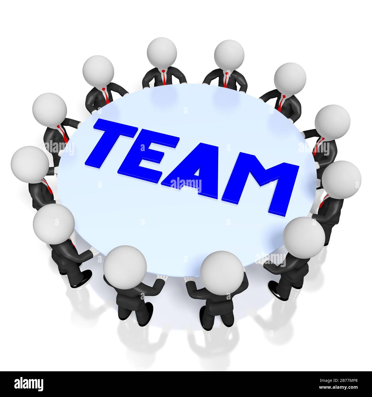 3D businessmen - teamwork concept Stock Photo - Alamy