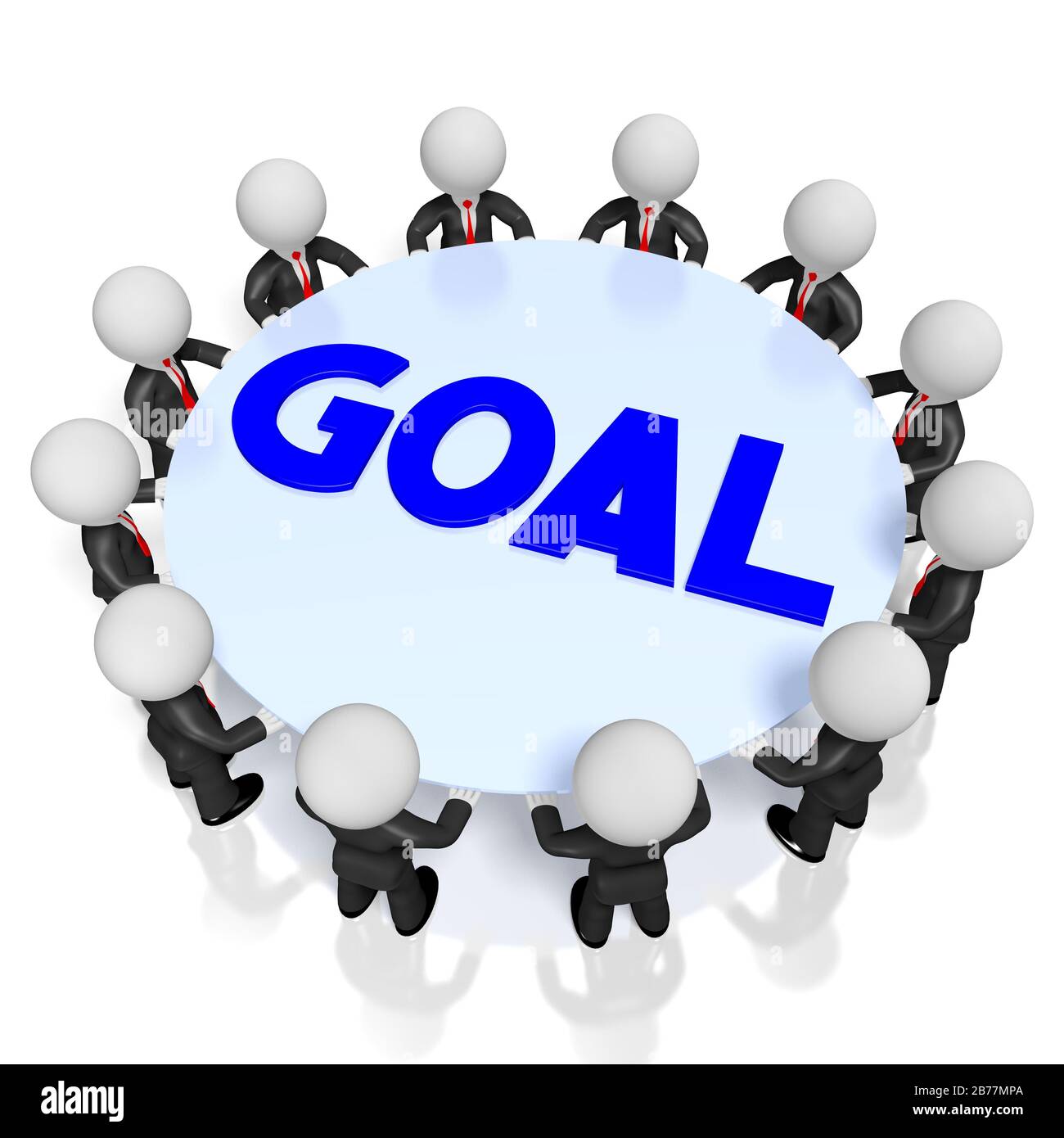 3D businessmen, goal concept Stock Photo - Alamy