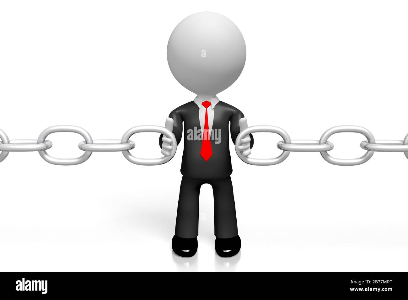 3D businessman - missing link concept Stock Photo - Alamy