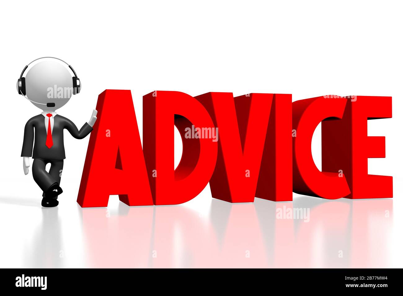 3D businessman, advice concept Stock Photo - Alamy