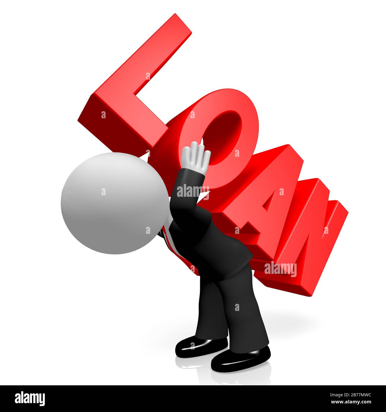 3D businessman, loan concept Stock Photo - Alamy