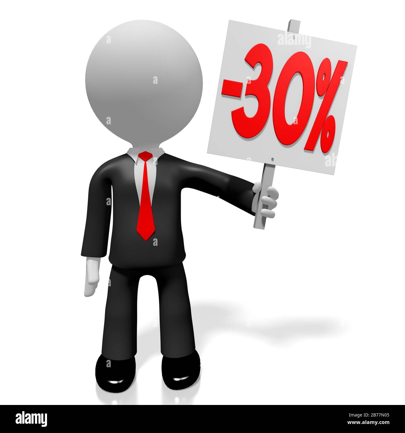 3D cartoon characters, sale concept Stock Photo - Alamy