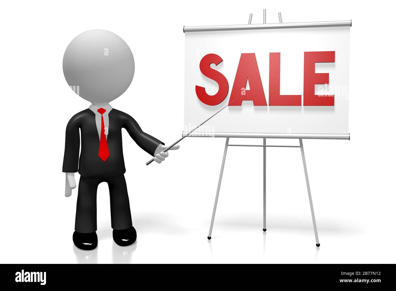 3D cartoon characters, sale concept Stock Photo - Alamy